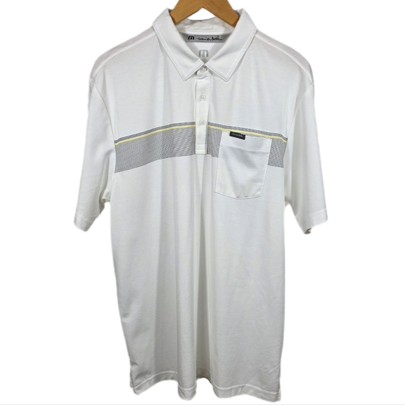 Travis Mathew | Shirts | Travis Mathew White Polo Shirt With Athletic ...